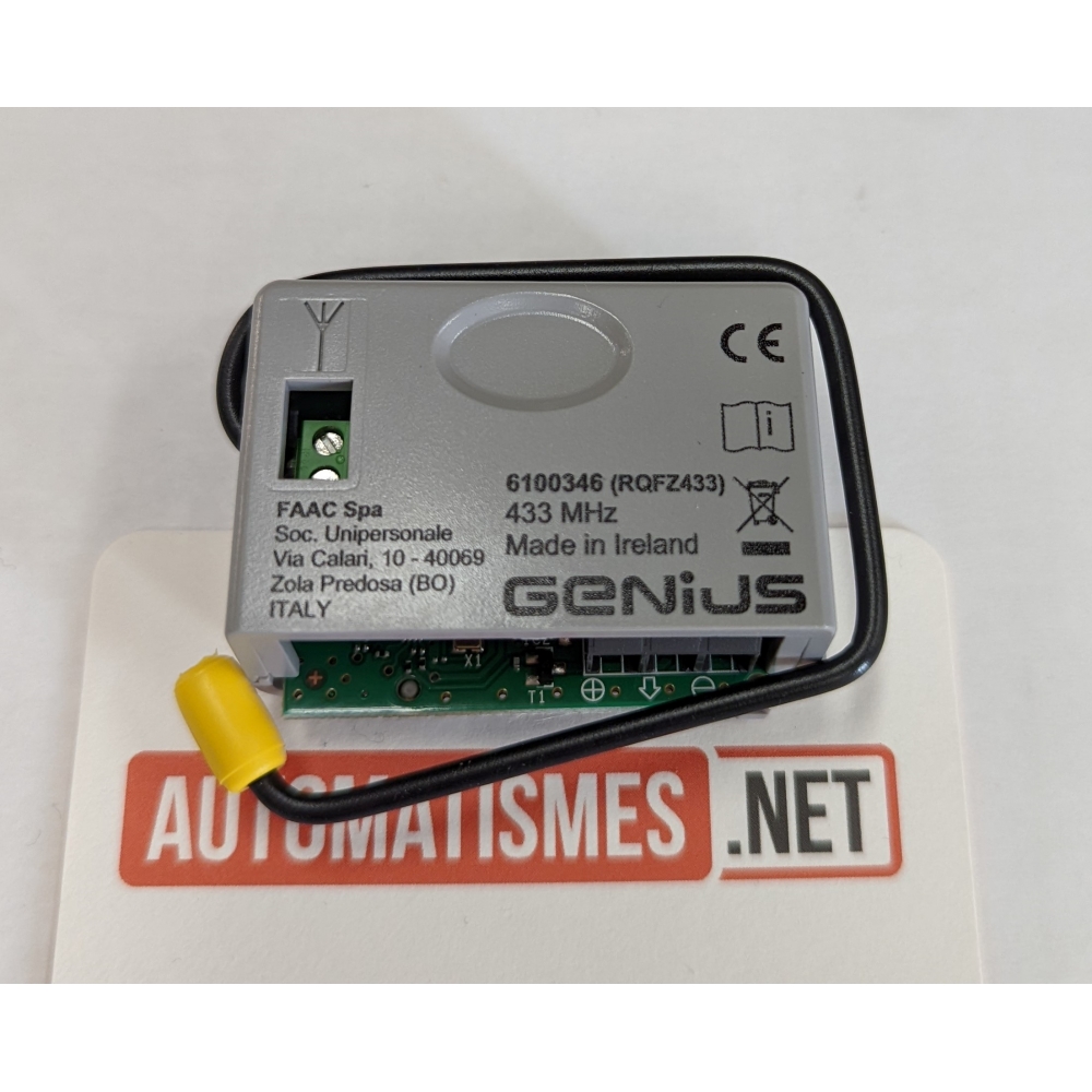Carte radio pour automatisme GENIUS RQFZ 433 Mhz