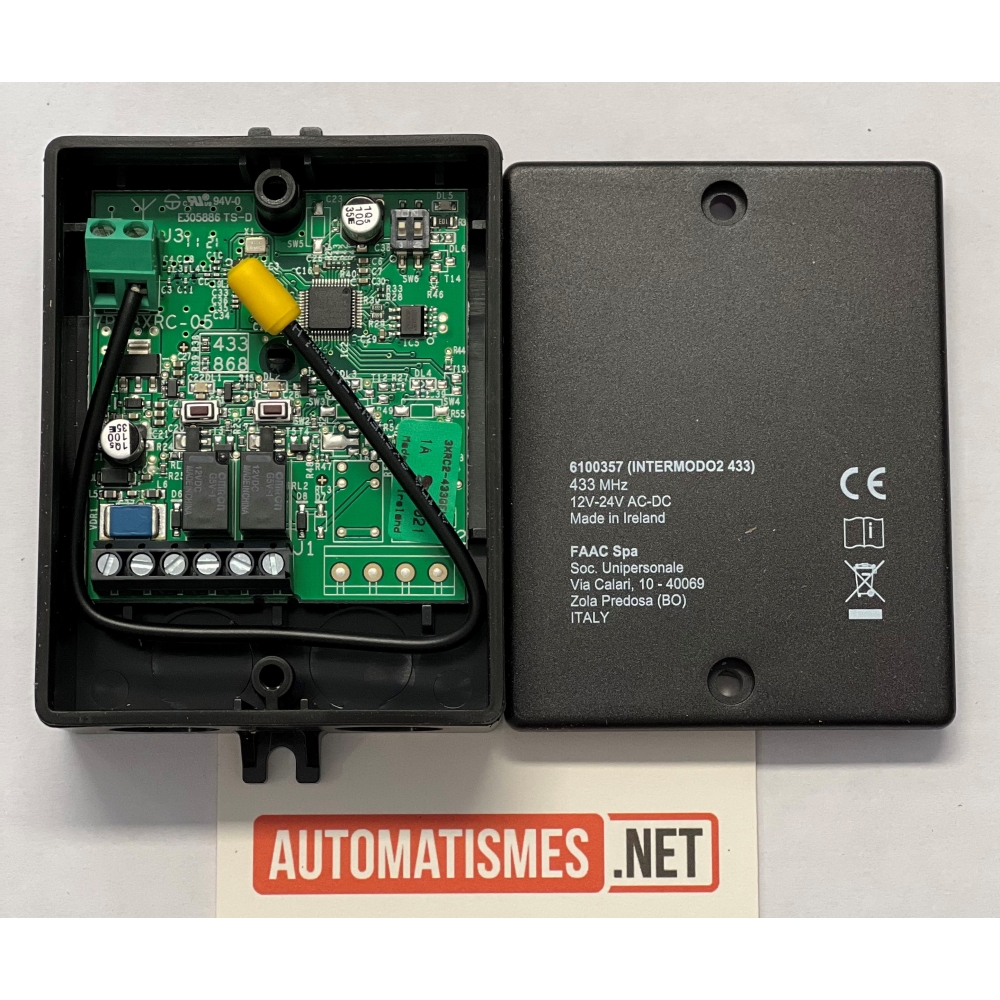 Carte radio pour automatisme GENIUS INTERMODO 2 433Mhz