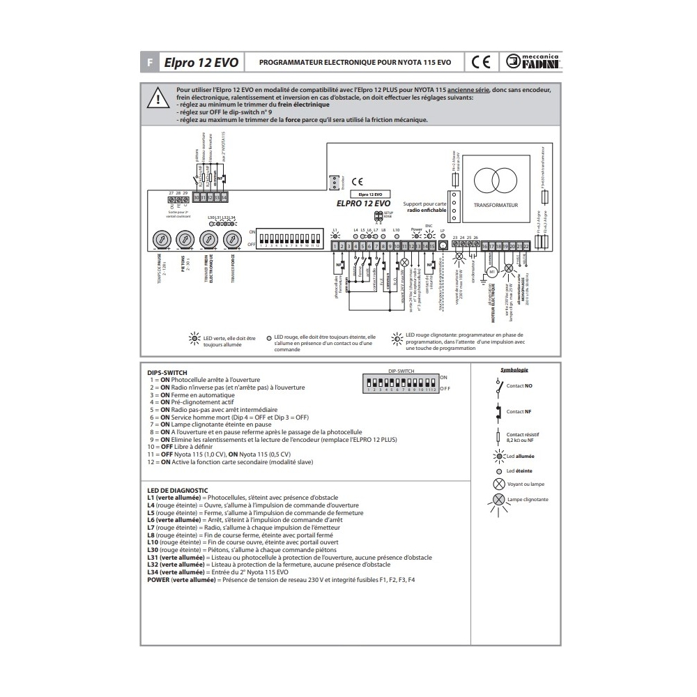 ACA4173 - Carte électronique FADINI ELPRO 12 EVO