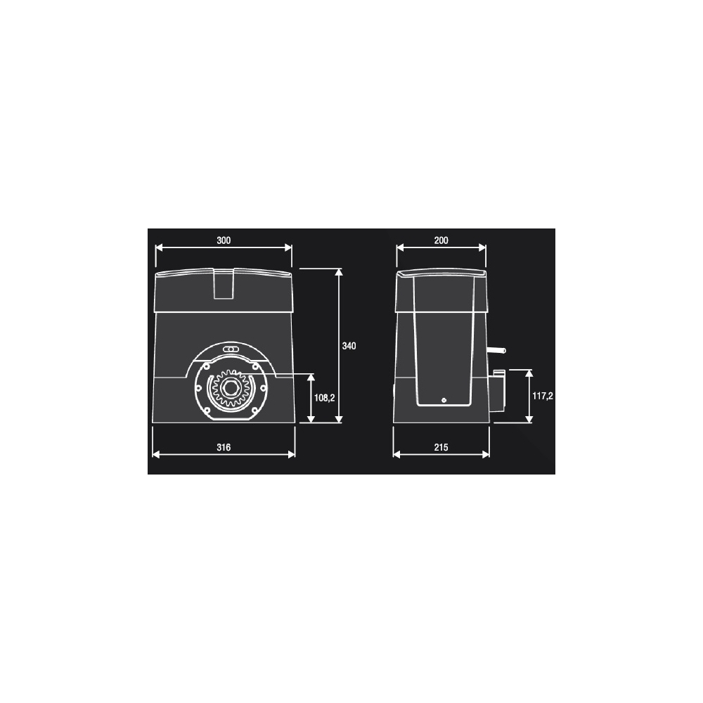 BULL15M Beninca - Moteur portail coulissant 1500Kg