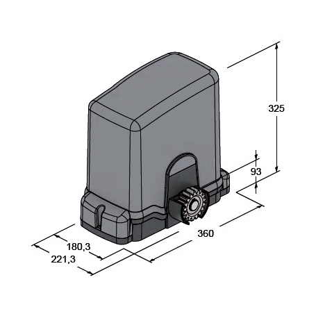 MASTER-R Tau - Moteur 12V portail coulissant 1200 Kg