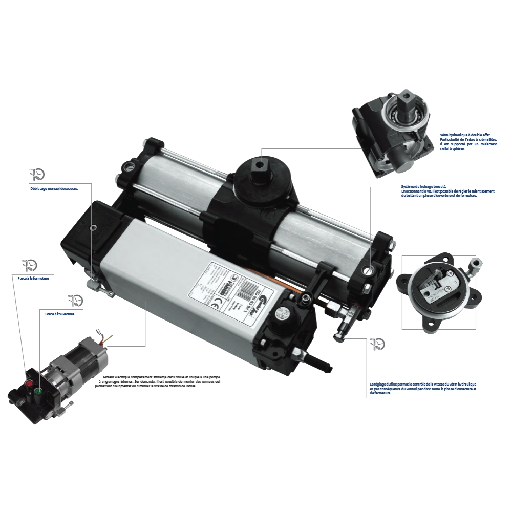 Moteur FADINI COMBI 740 réversible - Automatisme portail